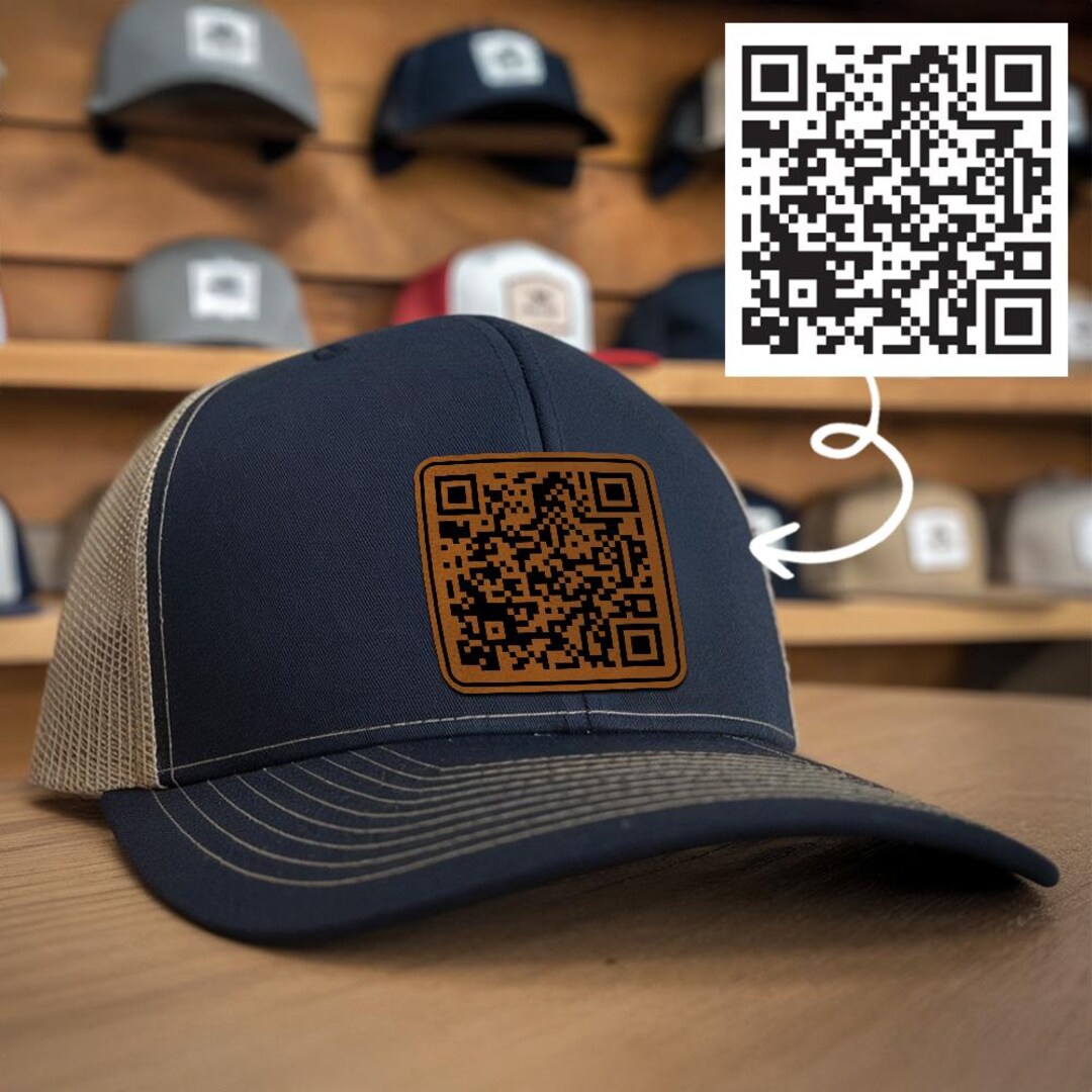 QR Code Hat Scan Me Hat Personalized Hat, Trucker Logo Hat Custom ...