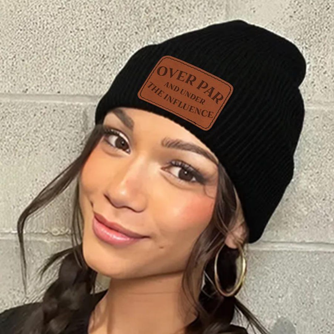 Over Par and Under the Influence Beanie Hat | Golf Hat | Perfect ...