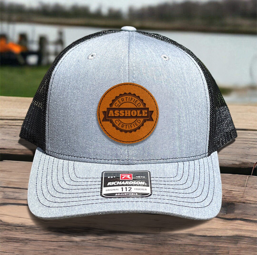 Lalibee Leather Patch Trucker Hat Certified AH Hat Laser Engraved Hat ...
