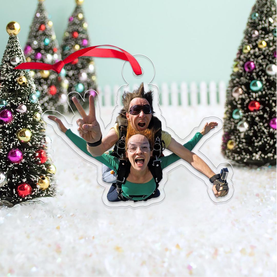 Custom Photo Skydive for Sport Lover Ornament, Personalized Xmas Tree ...