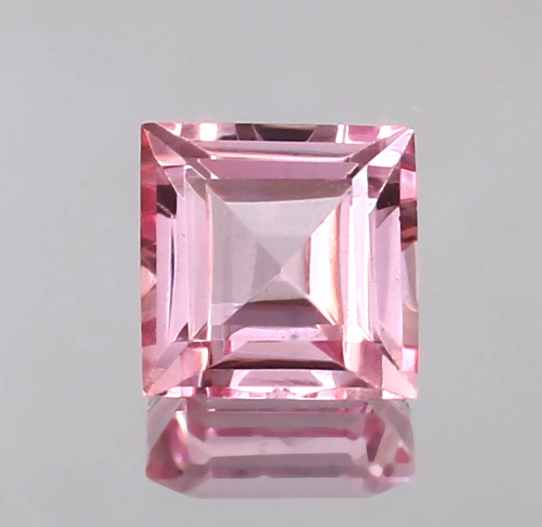 AAA 7 MM Flawless Morganite Loose Princess Cut Gemstone, Loose ...