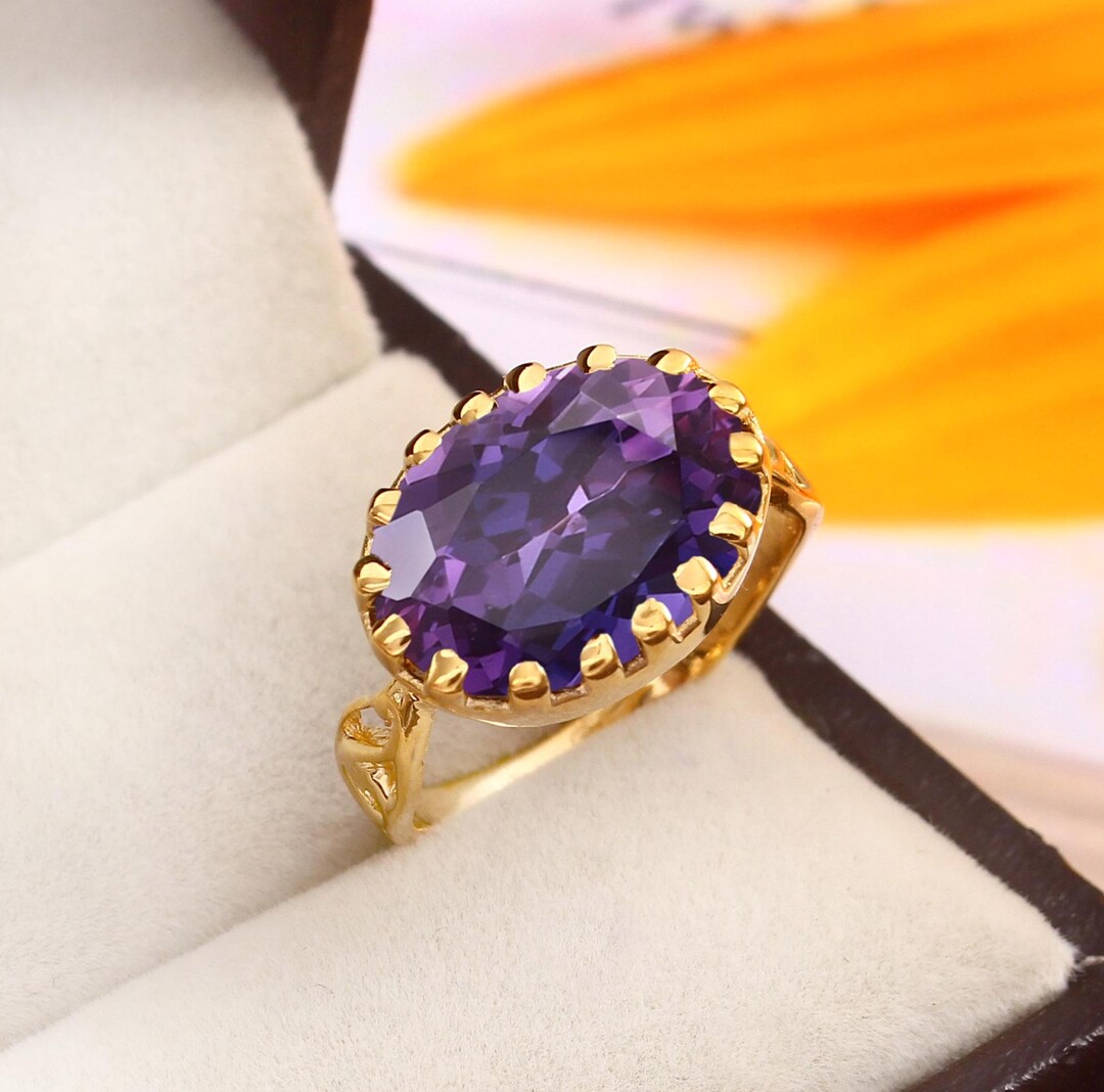 AAA+ Taaffeite Sapphire Ring Purple Pink Sapphire Ring Genuine Gemstone ...
