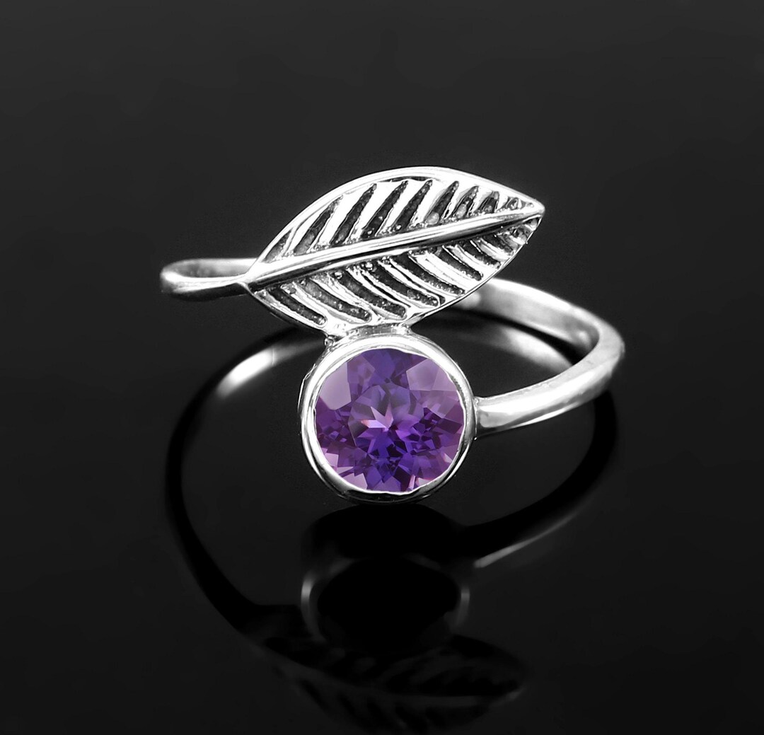 Flawless Taaffeite Sapphire Ring Dainty Ring Purple Blue Sapphire Round ...