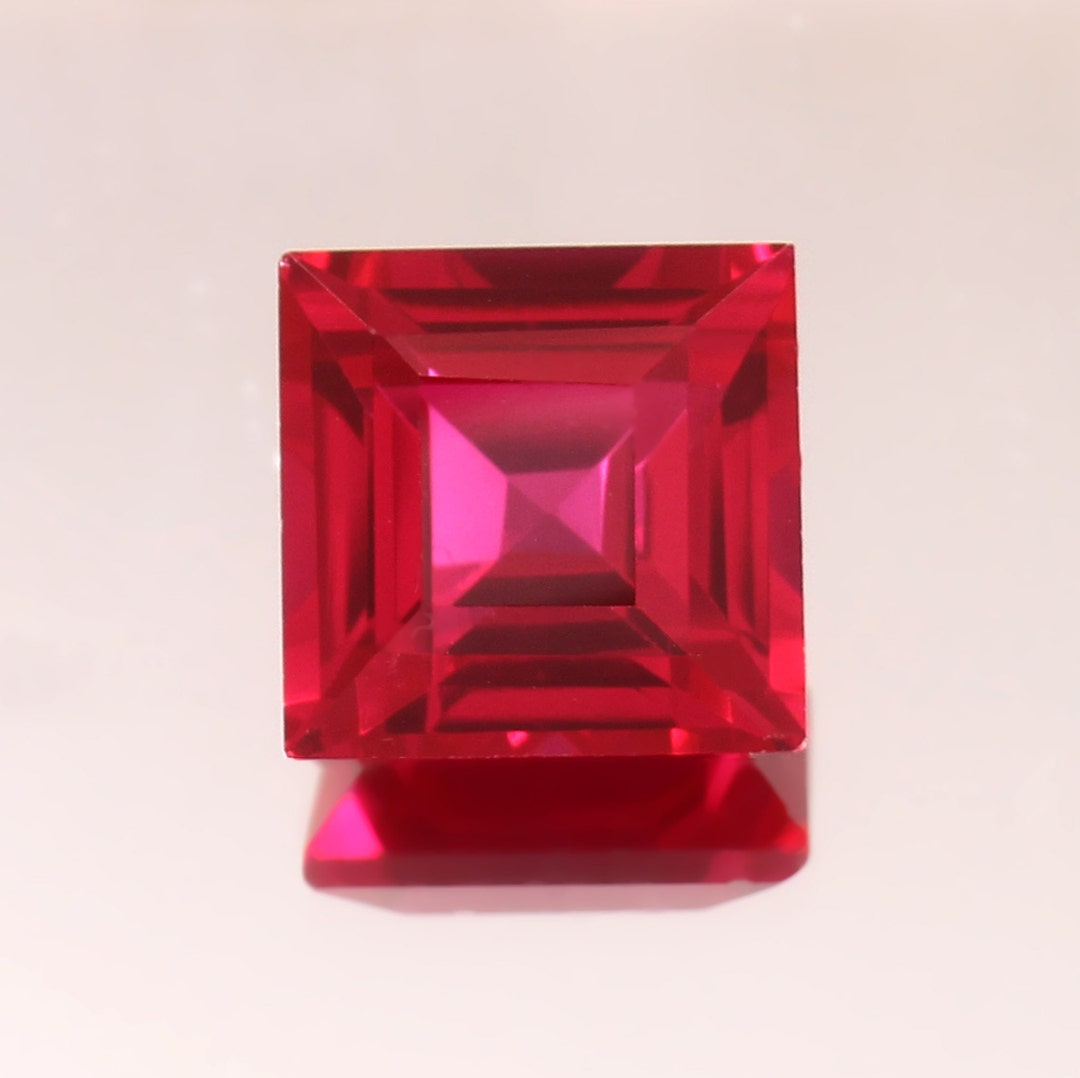 AAA Mozambique Ruby Gemstone, Princess Cut Red Ruby, 8.85 Carat - Etsy