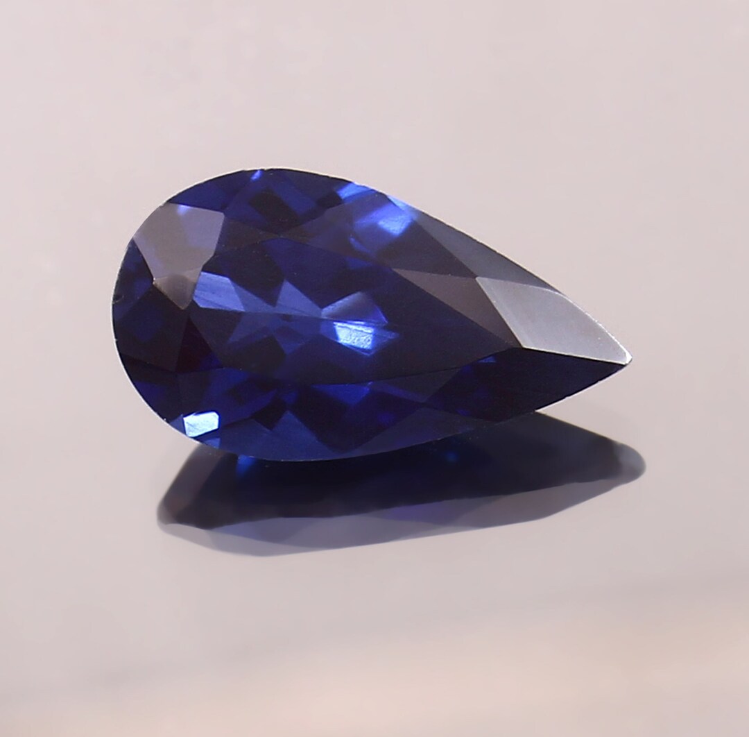 Royal Blue Sapphire Gemstone: 3.90 Carat Pear Cut Ceylon Stone - Etsy