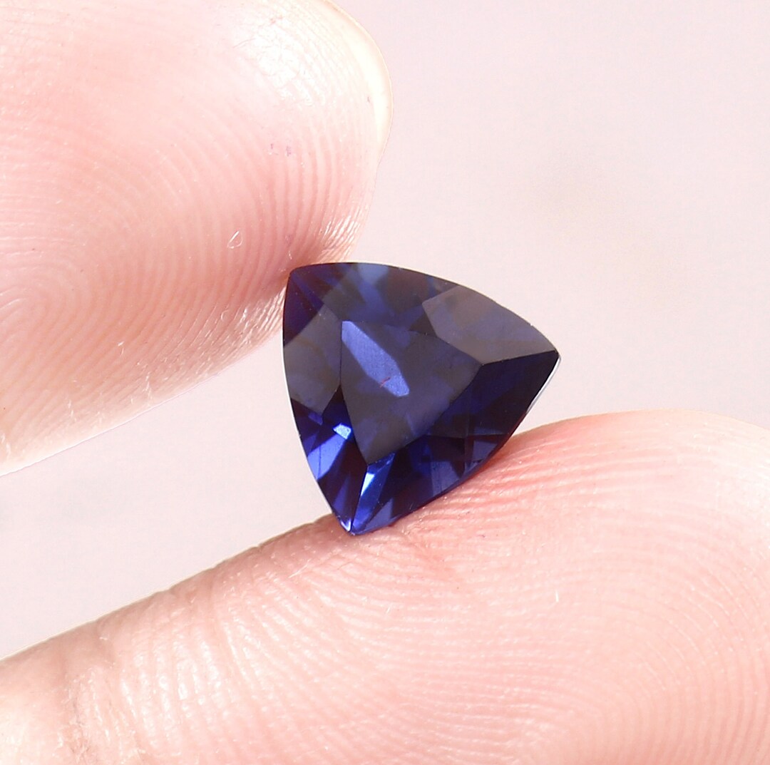 AAA Ceylon Blue Sapphire: 9mm Trillion Cut Gemstone - Etsy