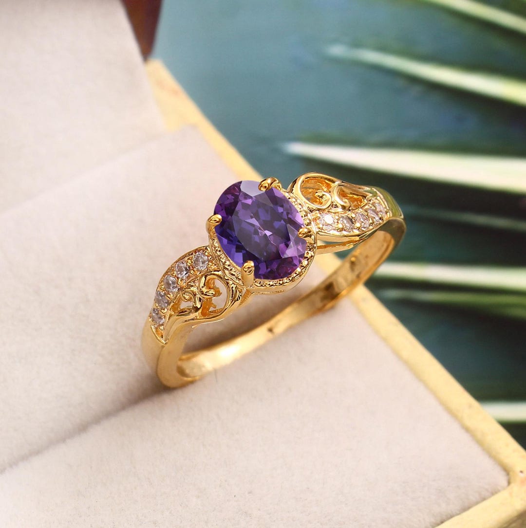 Ceylon Taaffeite Sapphire Ring Purple Pink Sapphire Ring Genuine ...