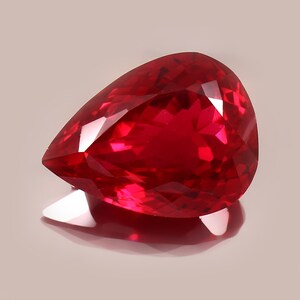AAA Grade Mozambique Ruby Loose Pear Gemstone Cut, Blood Red Ruby Cut ...