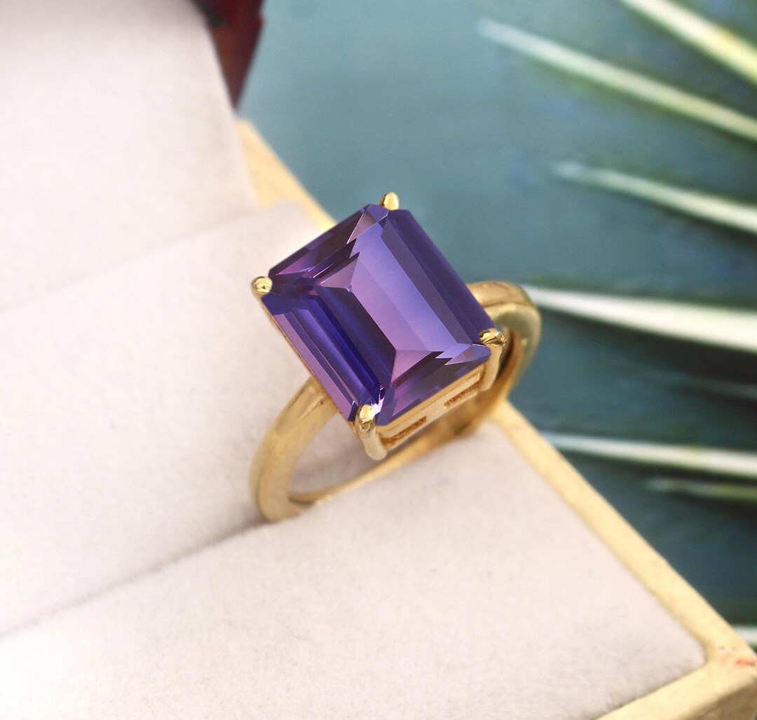AAA Flawless Taaffeite Sapphire Ring Purple Blue Sapphire Radiant ...