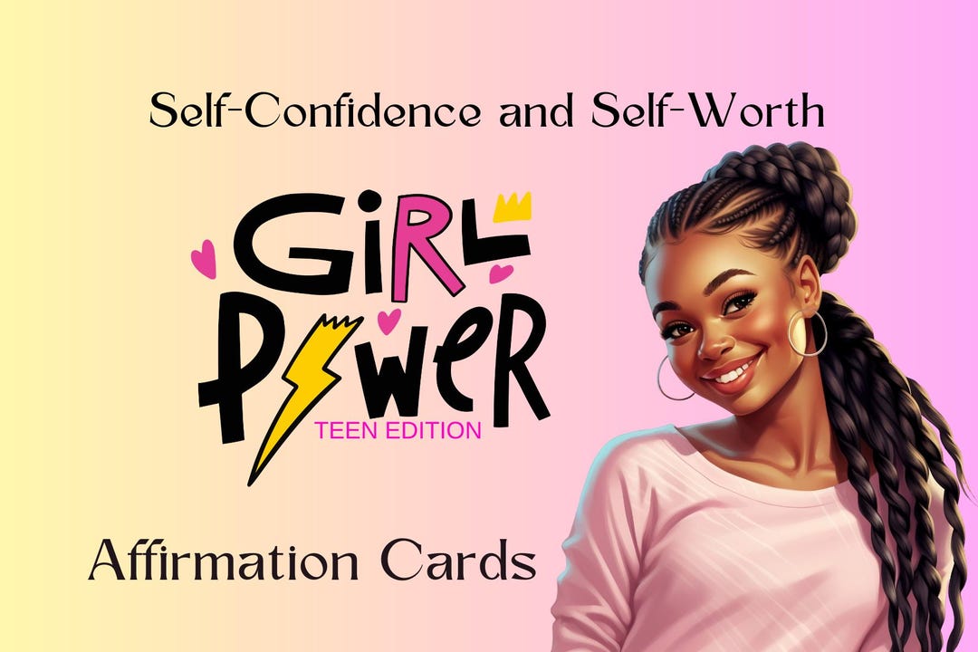 Self-confidence and Worth Affirmations Cards (teen Girls Edition) - Etsy