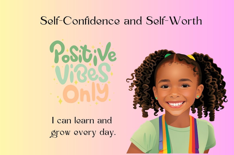 Self-care Empower Lives Girls Confidence Affirmation Cards - Etsy