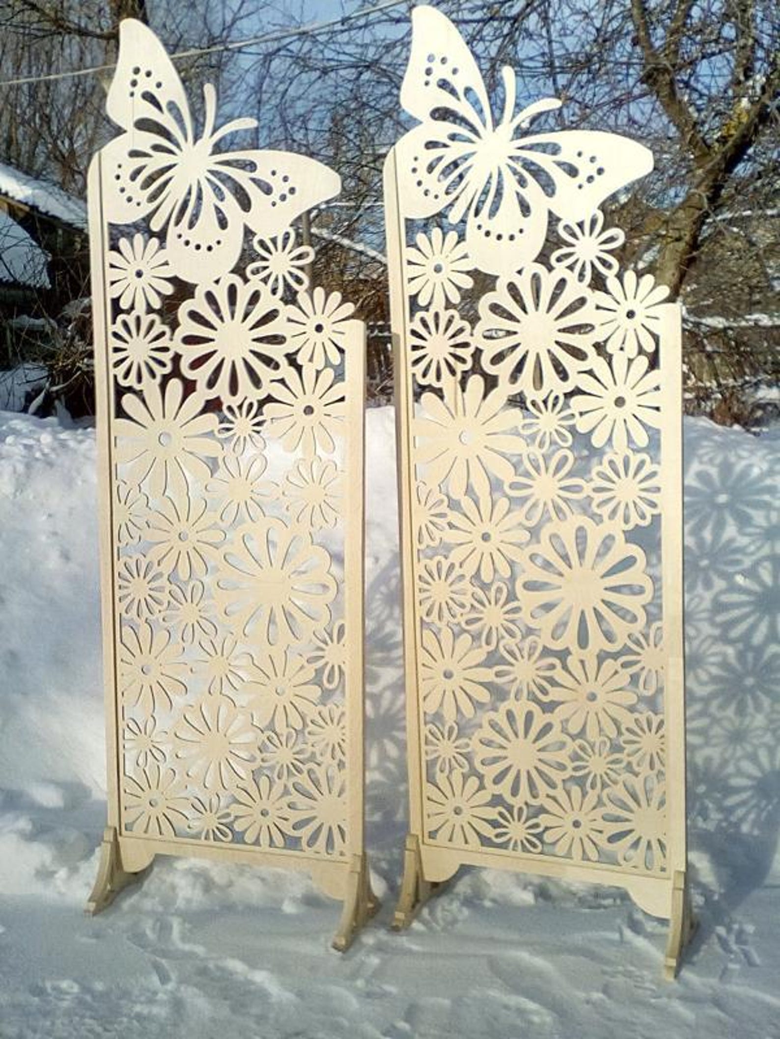 Digital Product - Butterfly Iron Gate Screen Laser Cut - Etsy