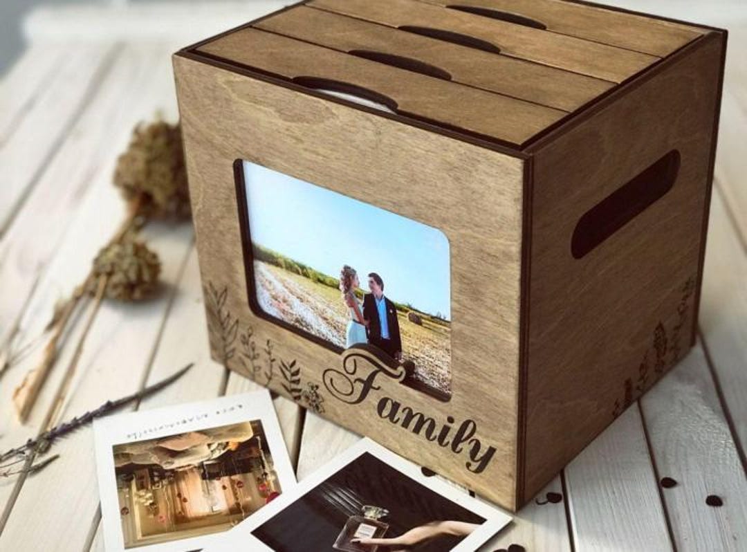 Digital Product - Laser Cut Wooden Photo Album Box - Etsy