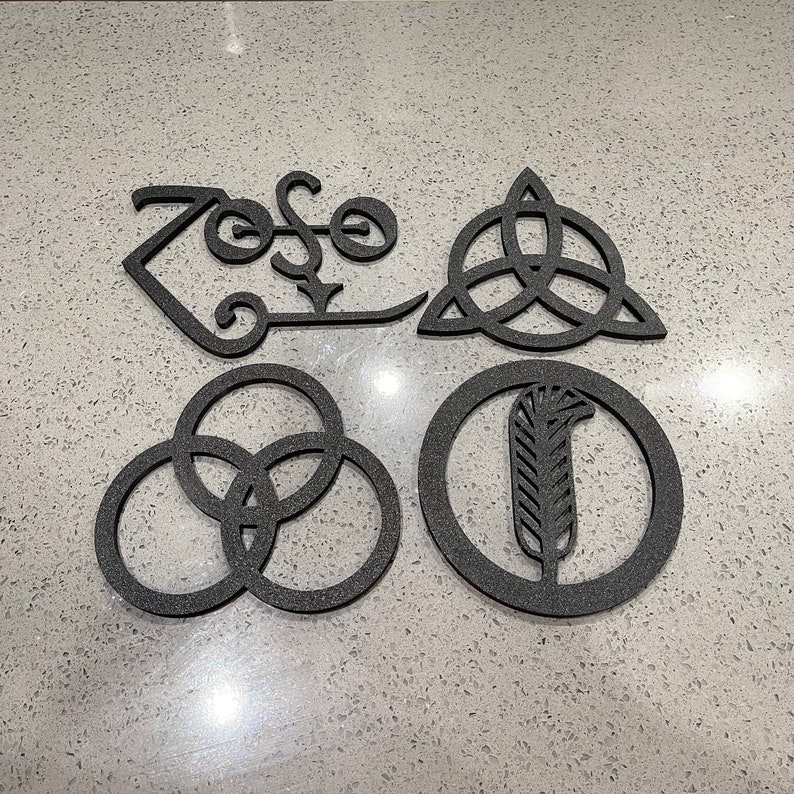 Led Zeppelin Symbols - Wall Decor - 3d Printed - Custom Colors - Etsy