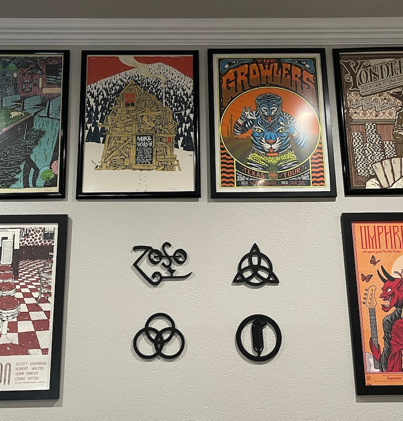 Led Zeppelin Symbols Wall Decor 3d Printed Custom Colors - Etsy