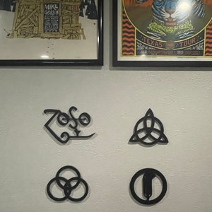 Led Zeppelin Symbols - Wall Decor - 3d Printed - Custom Colors - Etsy