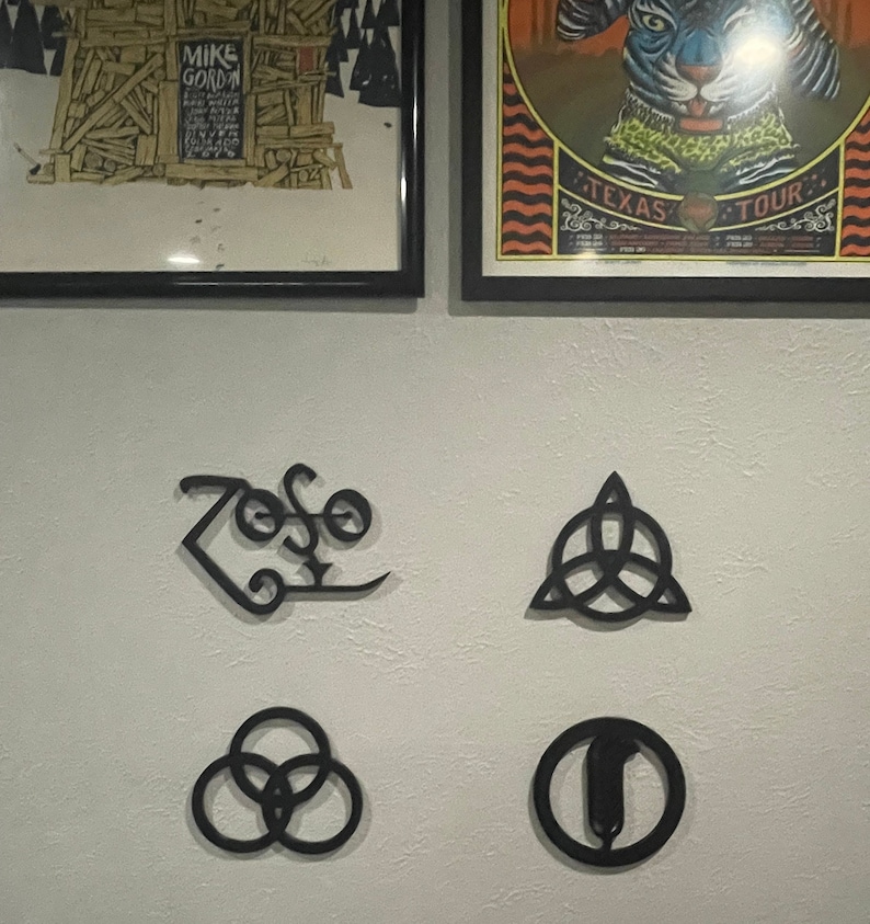 Led Zeppelin Symbols Wall Decor 3d Printed Custom Colors - Etsy