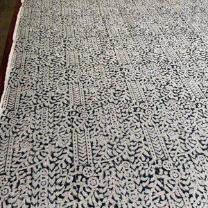 Handloom Lilen Fabric.indian Block Print, Indian Lilen, Hand Stamped ...
