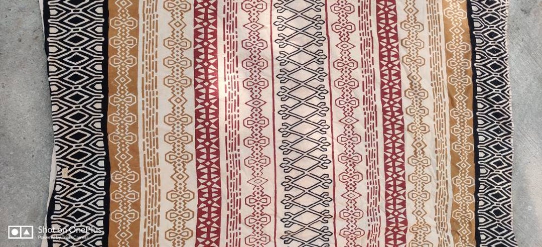 Hand Block Print Fabric, Geometric Indian Cotton, by the Yard - Etsy