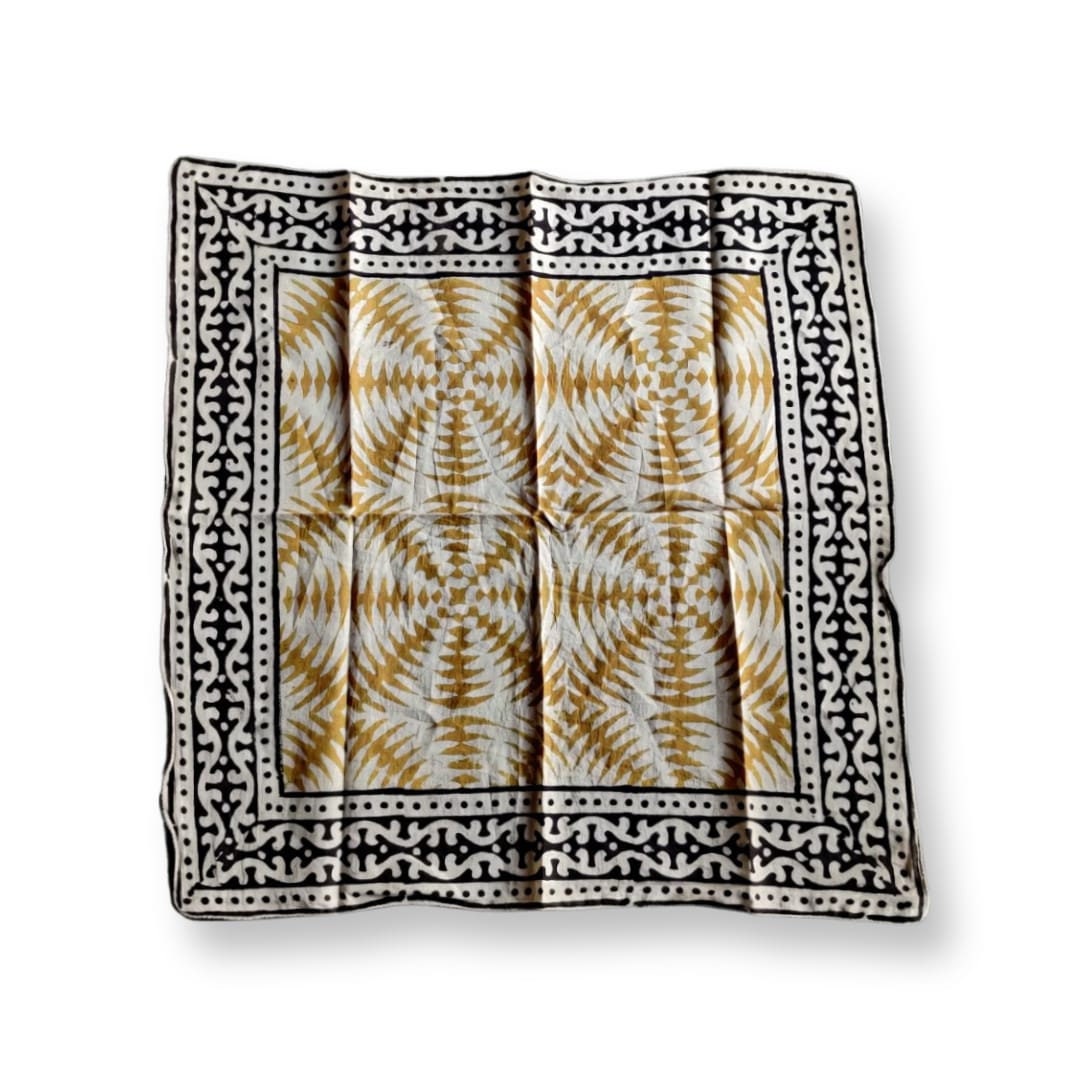 Hand Block Print Bandana, Bohemian Style Cotton Neck Scarf ...