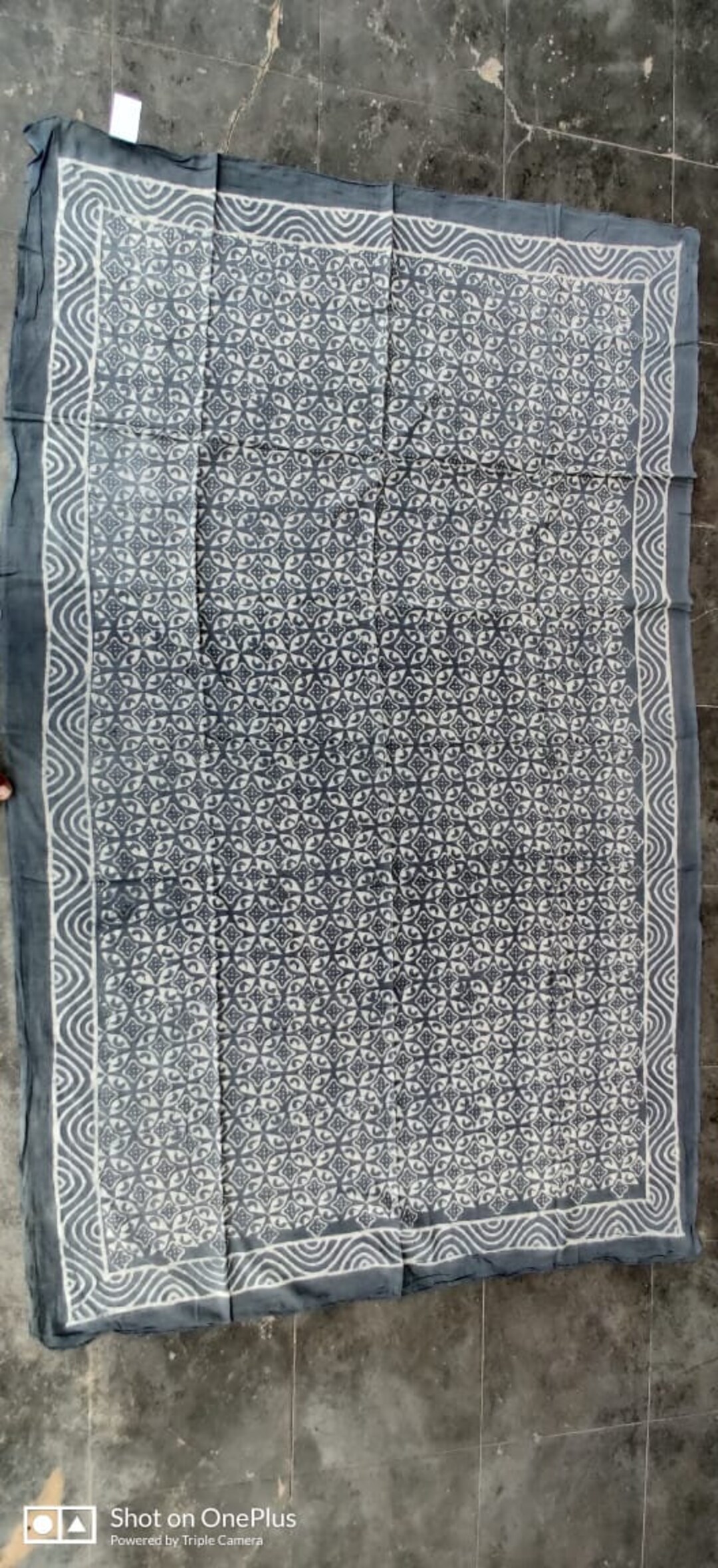 Hand Block Print Cotton Sarong: Geometric Indigo Pareo, Beach Wrap - Etsy