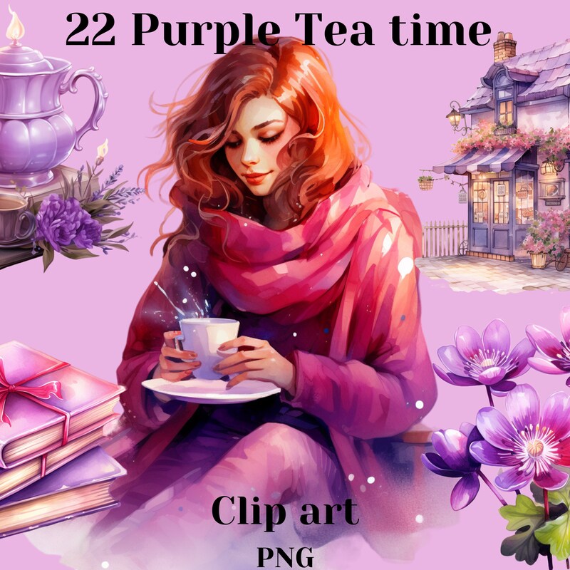 Tea Time Clipart - Etsy
