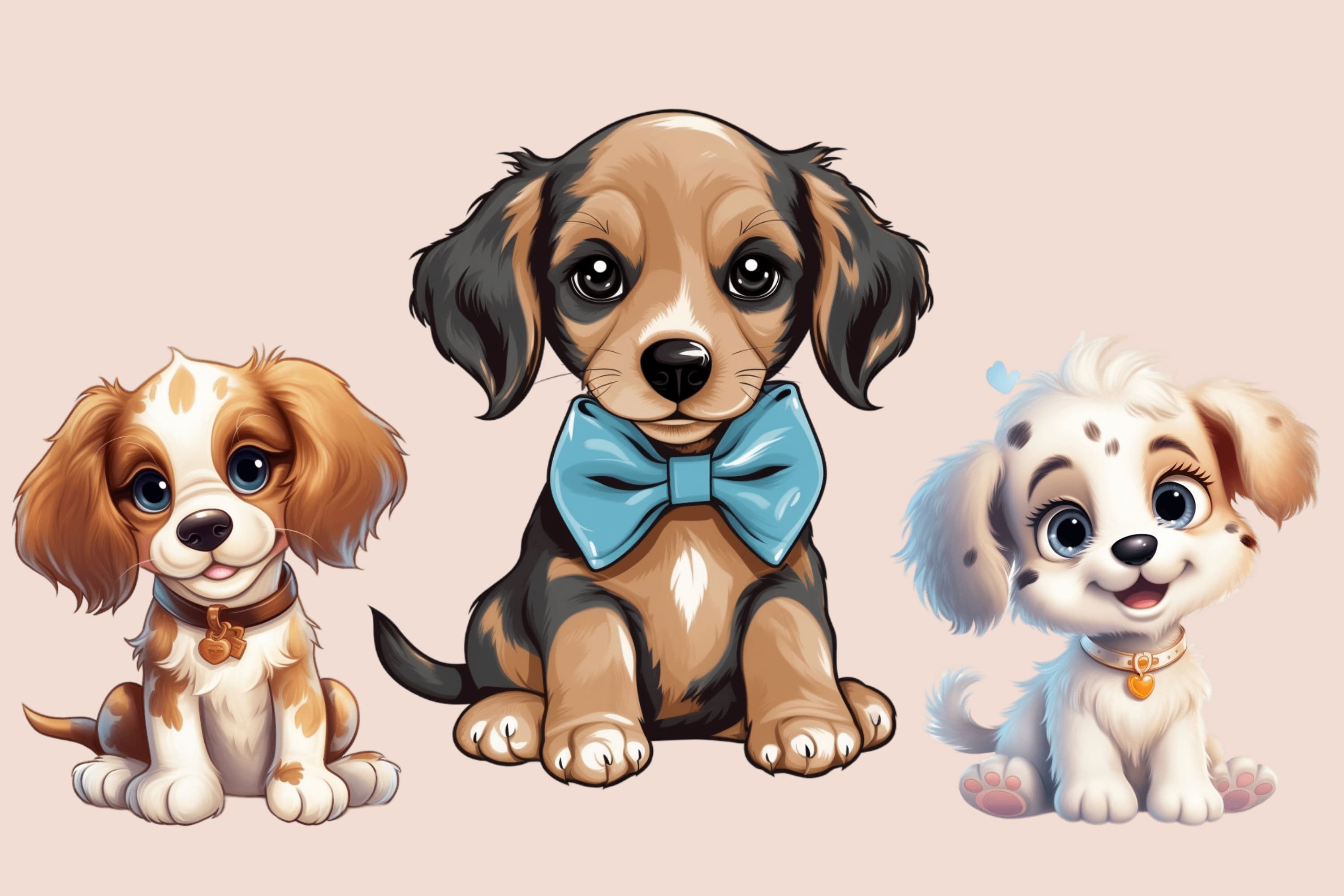 Puppies Clipart Bundle Charming Little Puppies Dogs - Etsy
