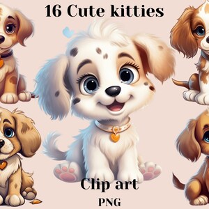 Puppies Clipart Bundle Charming Little Puppies Dogs - Etsy