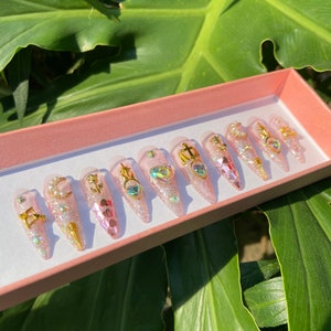 Kawaii Usagi Sailor Moon Nail Moon Prism Nail Sailor Moon 3D Glitter ...