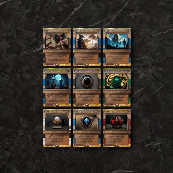 Magic the Gathering Power 9 // Visual Interpretation of the - Etsy