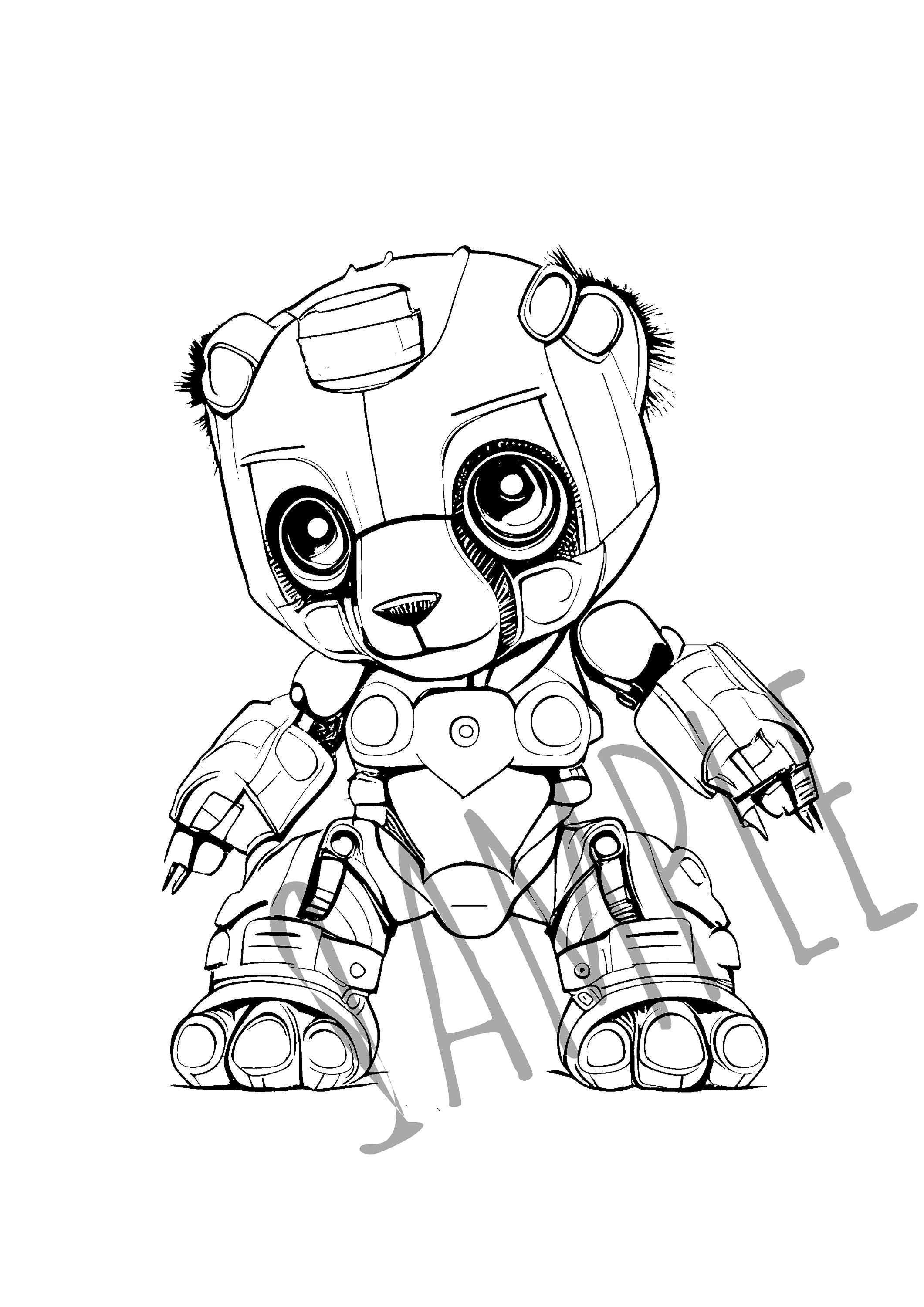 Robot Coloring Pdf Pages | Unleash Your Creativity With Our Printable ...