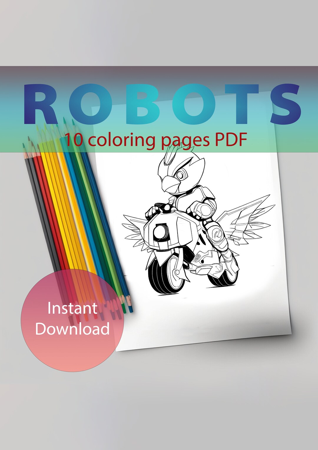 Robot Coloring Pdf Pages | Unleash Your Creativity With Our Printable ...