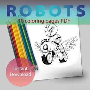 Robot Coloring Pdf Pages | Unleash Your Creativity With Our Printable ...