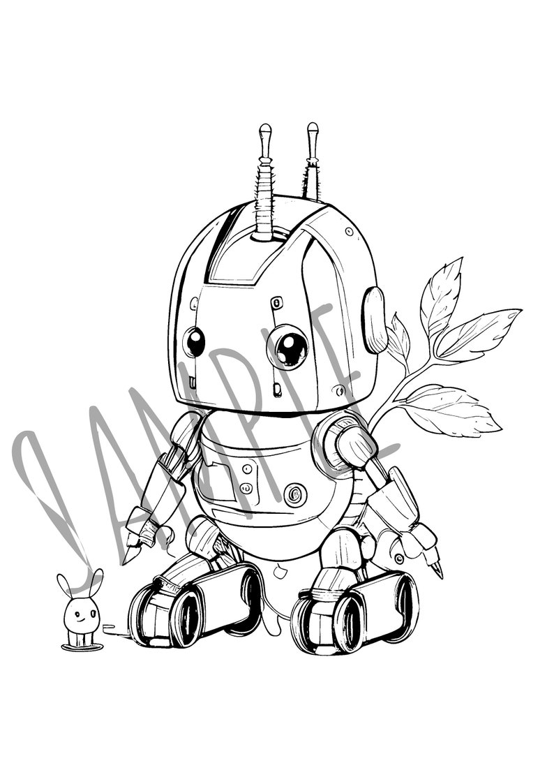 Robot Coloring Pdf Pages | Unleash Your Creativity With Our Printable ...