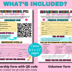 Editable PTA Flyer Bundle PTA Hand Out Templates Pta Calendar - Etsy