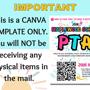 Editable PTA Flyer Bundle PTA Hand Out Templates Pta Calendar - Etsy