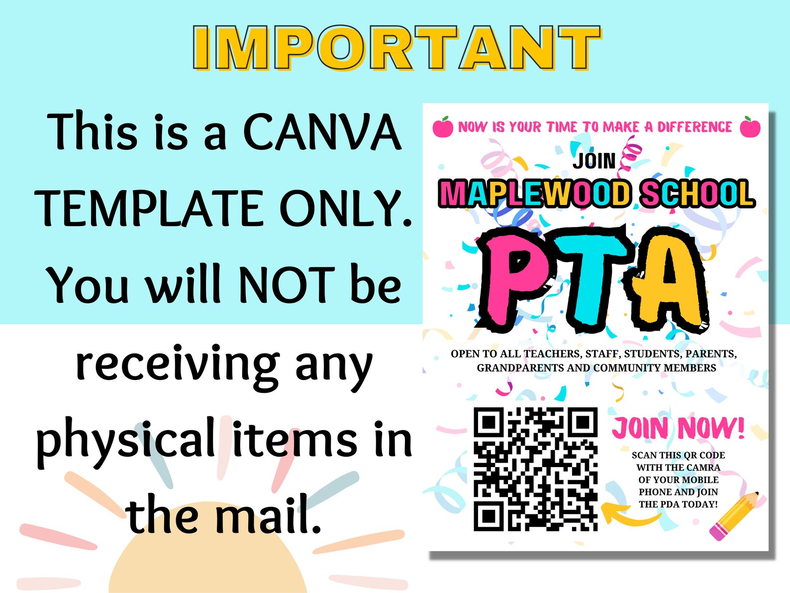 Editable PTA/PTO Membership and Volunteer Form PTA Hand Out Templates ...