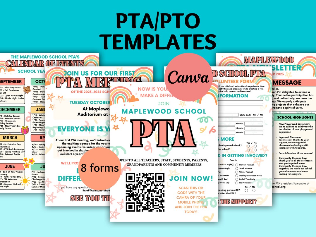 Editable PTA Flyer Bundle PTA Hand Out Templates Pta Calendar Flyer Why ...
