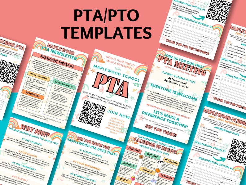 Editable PTA Flyer Bundle, School Event Templates (canva) - Etsy