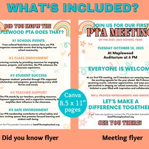 Editable PTA Flyer Bundle, School Event Templates (canva) - Etsy