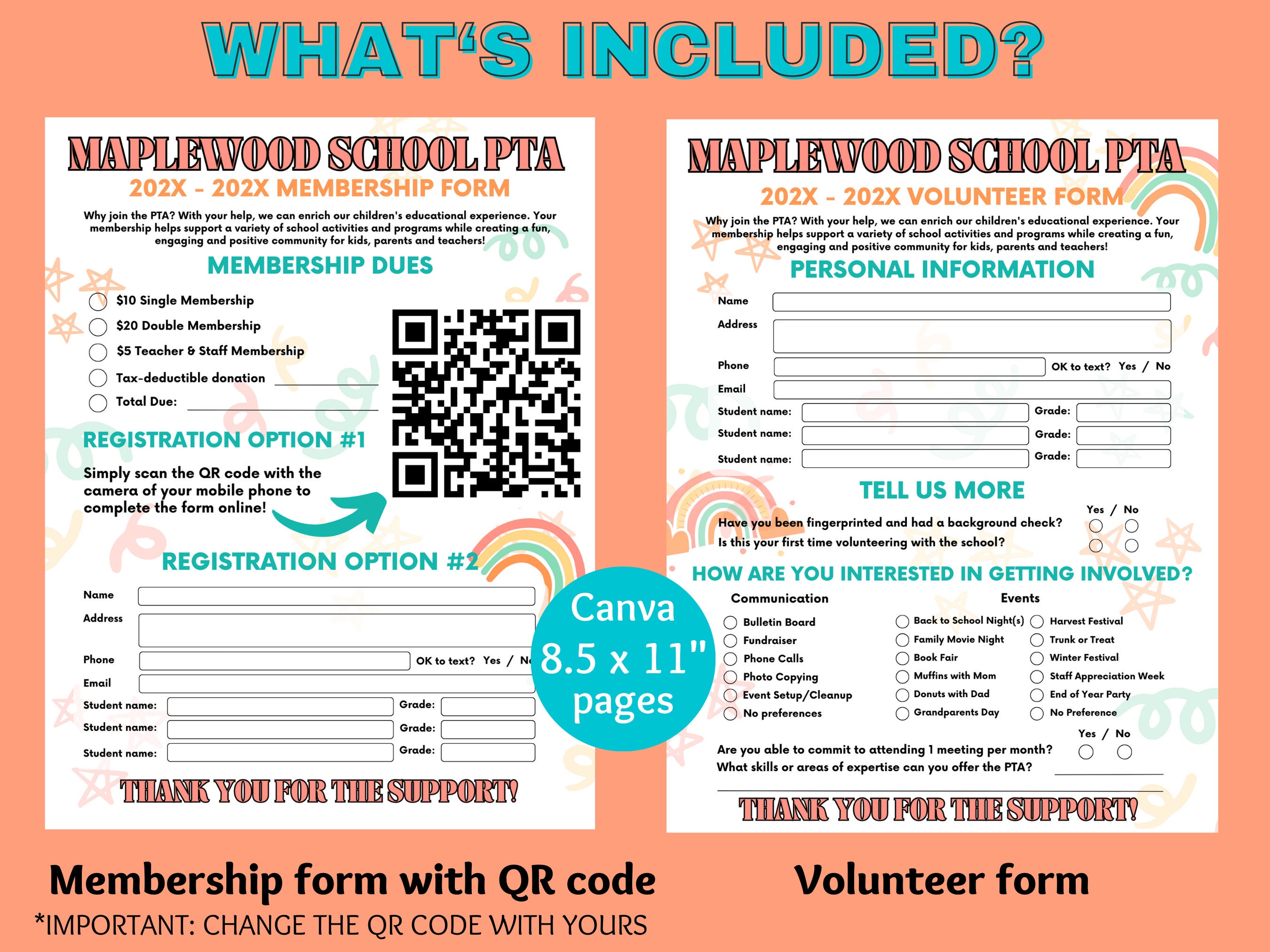 Editable PTA Flyer Bundle PTA Hand Out Templates Pta Calendar Flyer Why ...