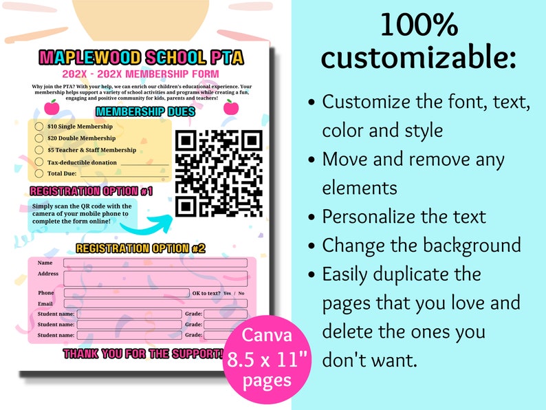 Editable PTA Flyer Bundle PTA Hand Out Templates Pta Calendar - Etsy