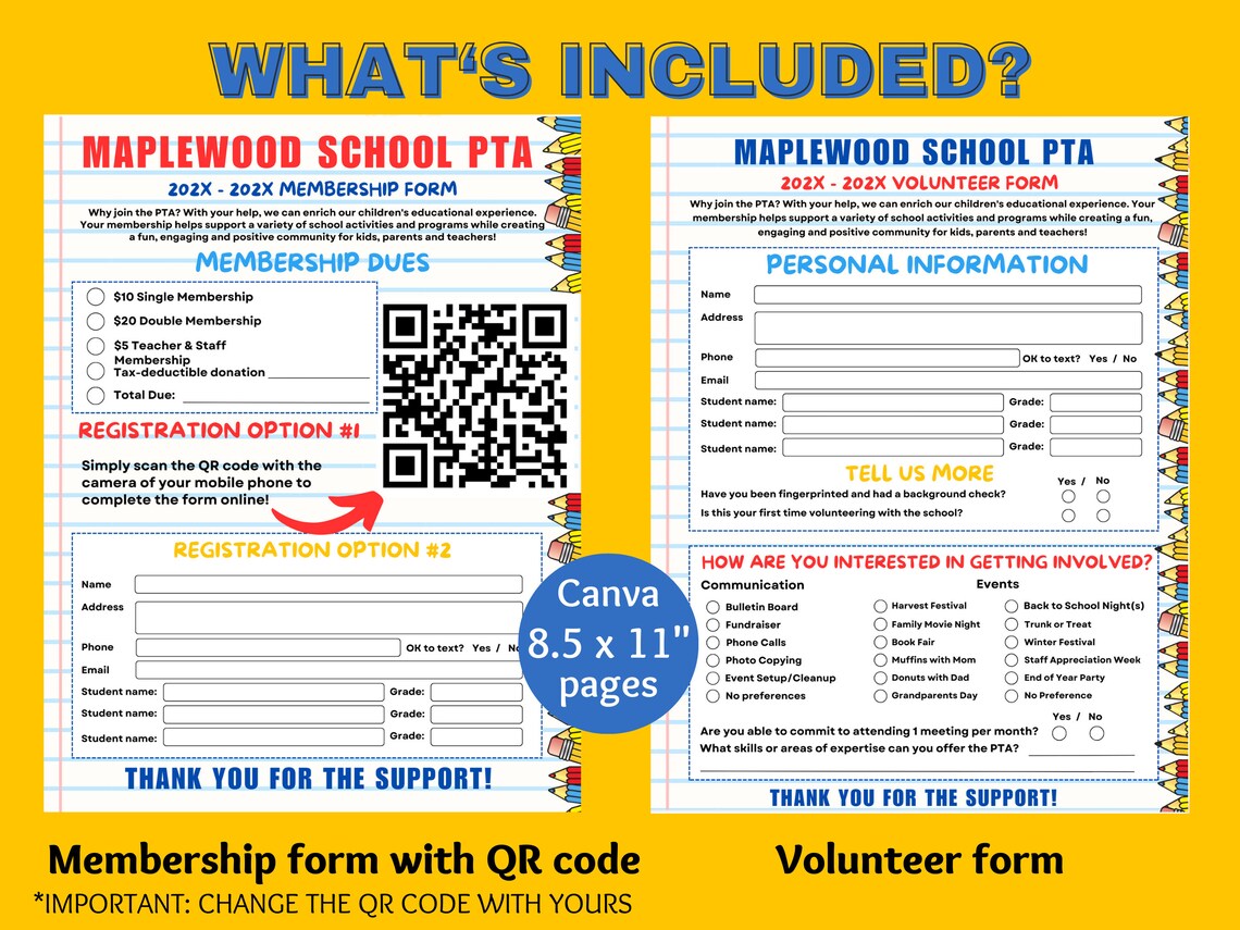 Editable PTA Flyer Bundle PTA Hand Out Templates Pta Calendar Flyer Why ...