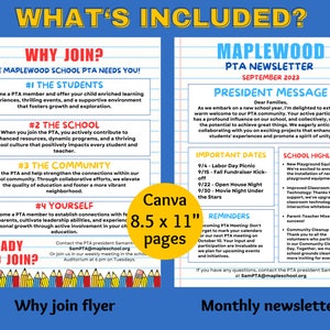 Editable PTA Flyer Bundle PTA Hand Out Templates Pta Calendar Flyer Why ...