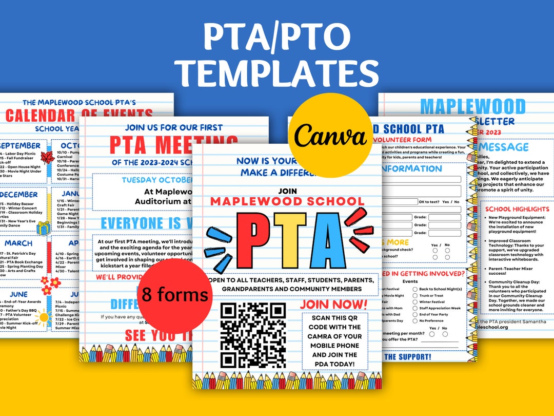 Editable PTA Flyer Bundle PTA Hand Out Templates Pta Calendar Flyer Why ...