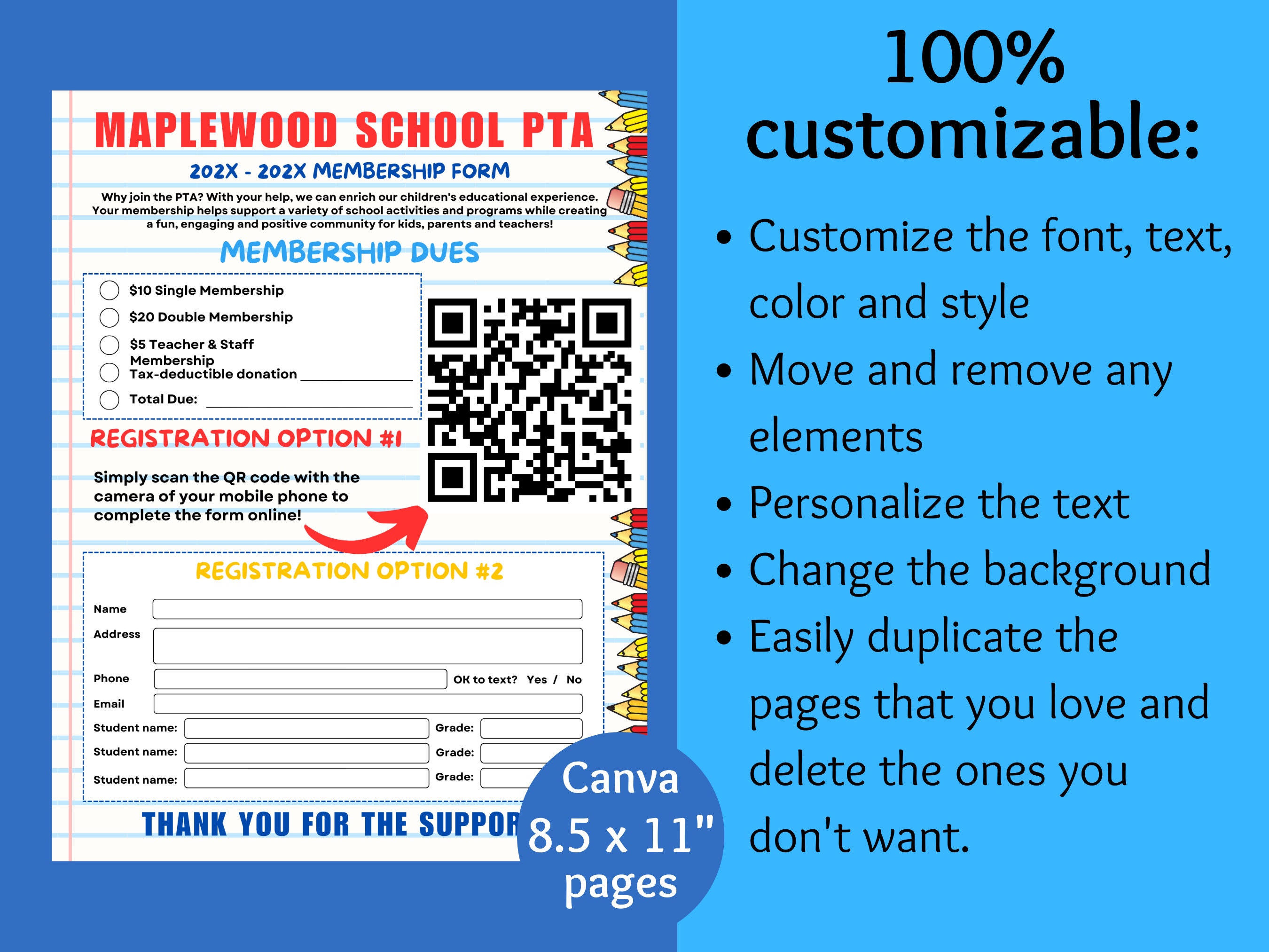 Editable PTA Flyer Bundle PTA Hand Out Templates Pta Calendar Flyer Why ...