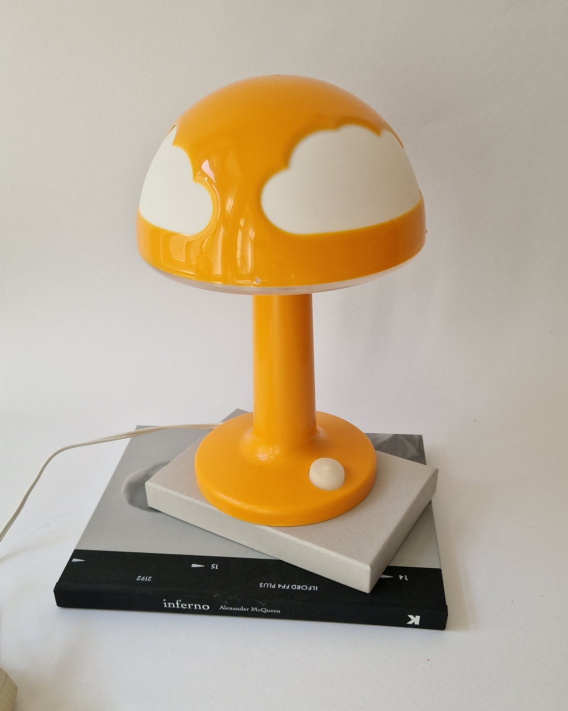 Vintage IKEA Lamp SKOJIG Mushroom Lamp With Orange Clouds Henry Preutz ...