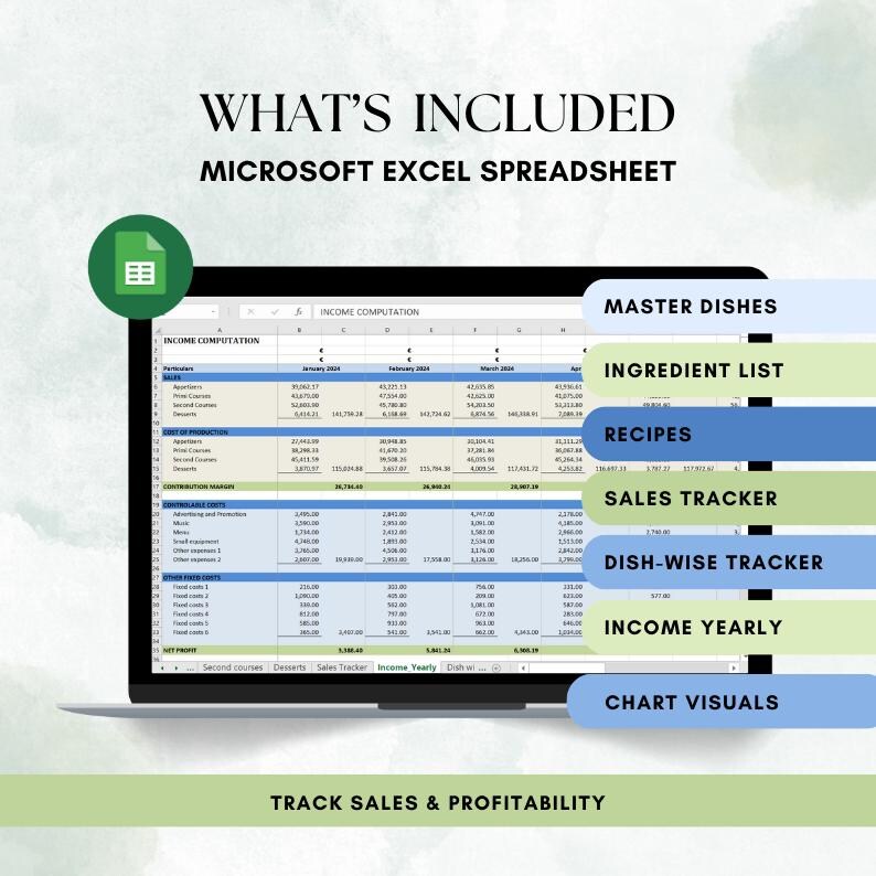 Recipe Cost Calculator, Comprehensive Recipe Management Tool, Food ...