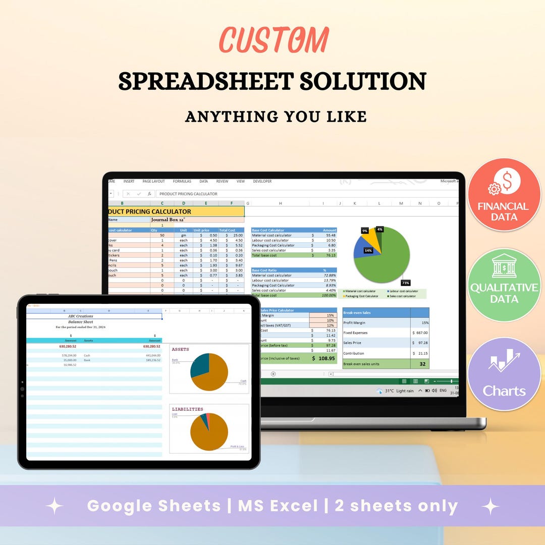 Customizable Spreadsheet Solutions Tailored to Your Needs, Google Sheet ...