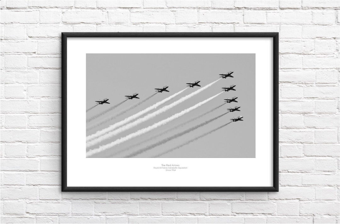 RAF Red Arrows Commemorative Framed Print - Etsy